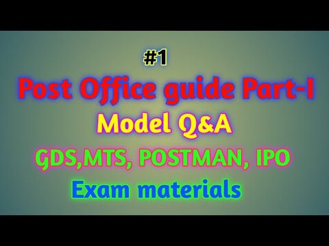 Post office Guide part I model questions - YouTube