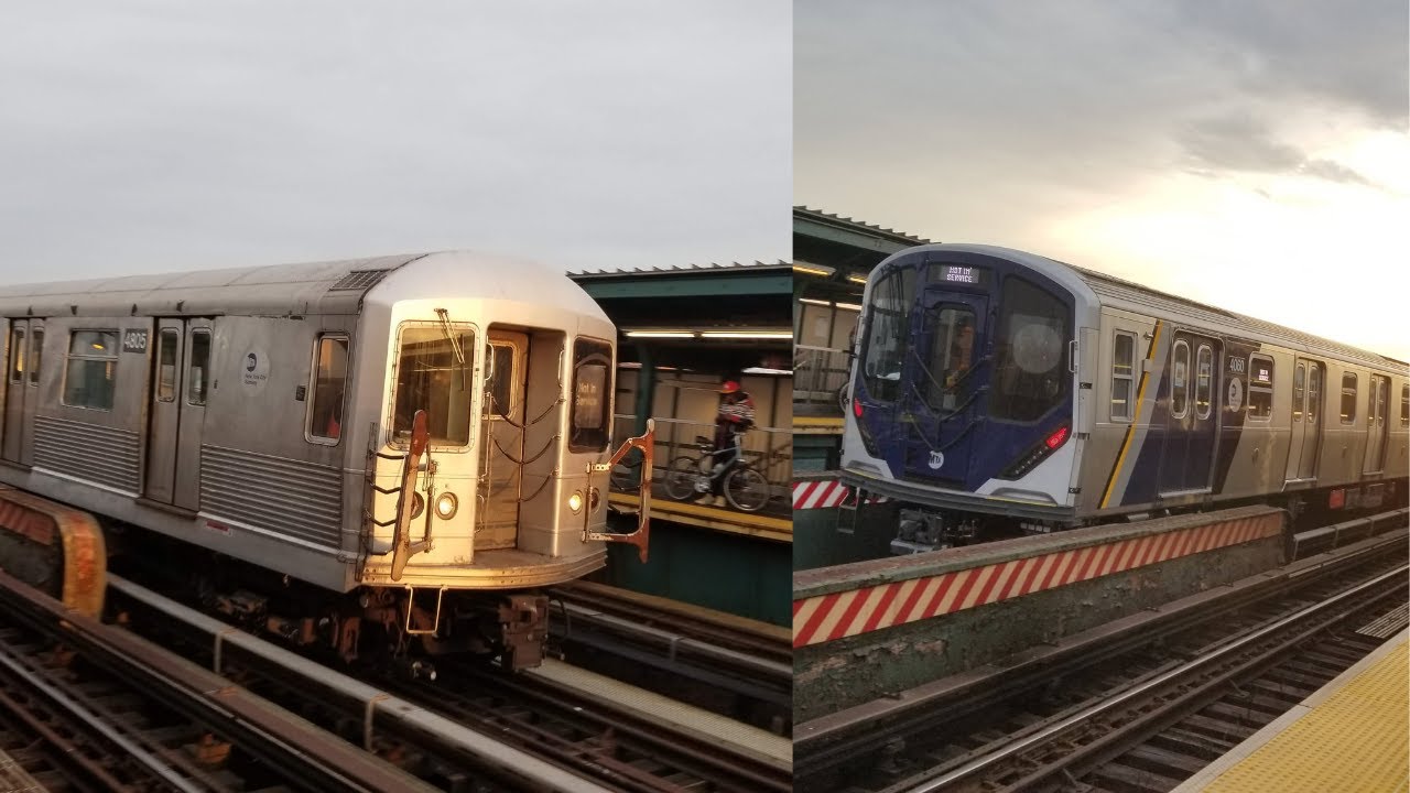 MTA R42/R211 Action On The A Line At Rockaway Blvd - YouTube