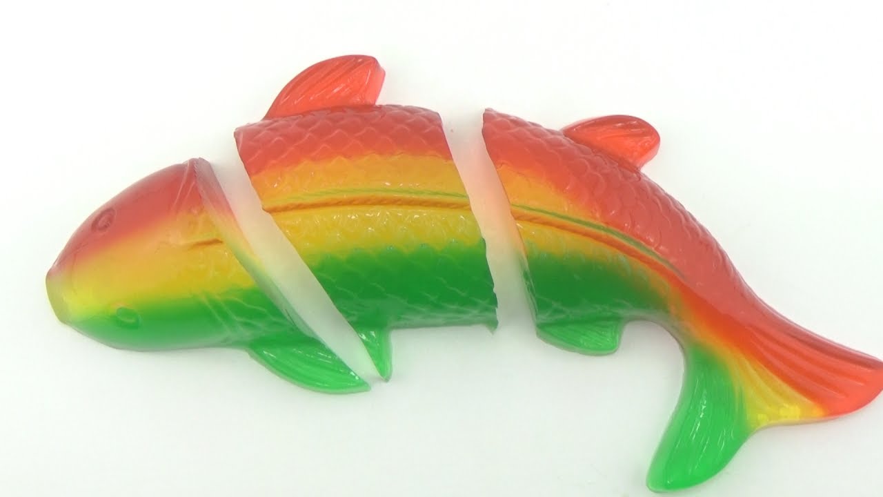 Fish Color Jelly How To Make Mixing Watercolor And Jelly DIY - YouTube