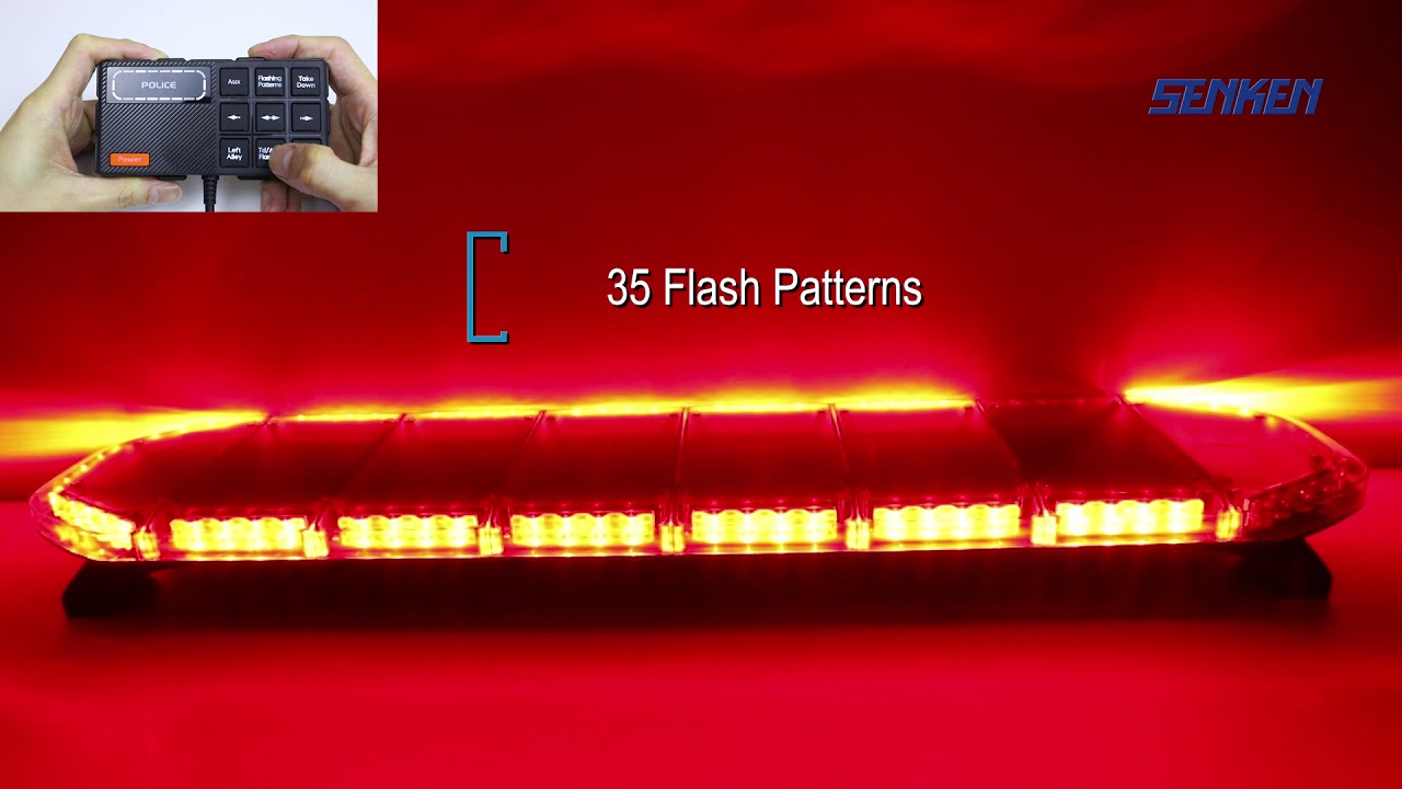 SENKEN High Brightness Police Emergency Light bar Spiral TBD-A3 - YouTube