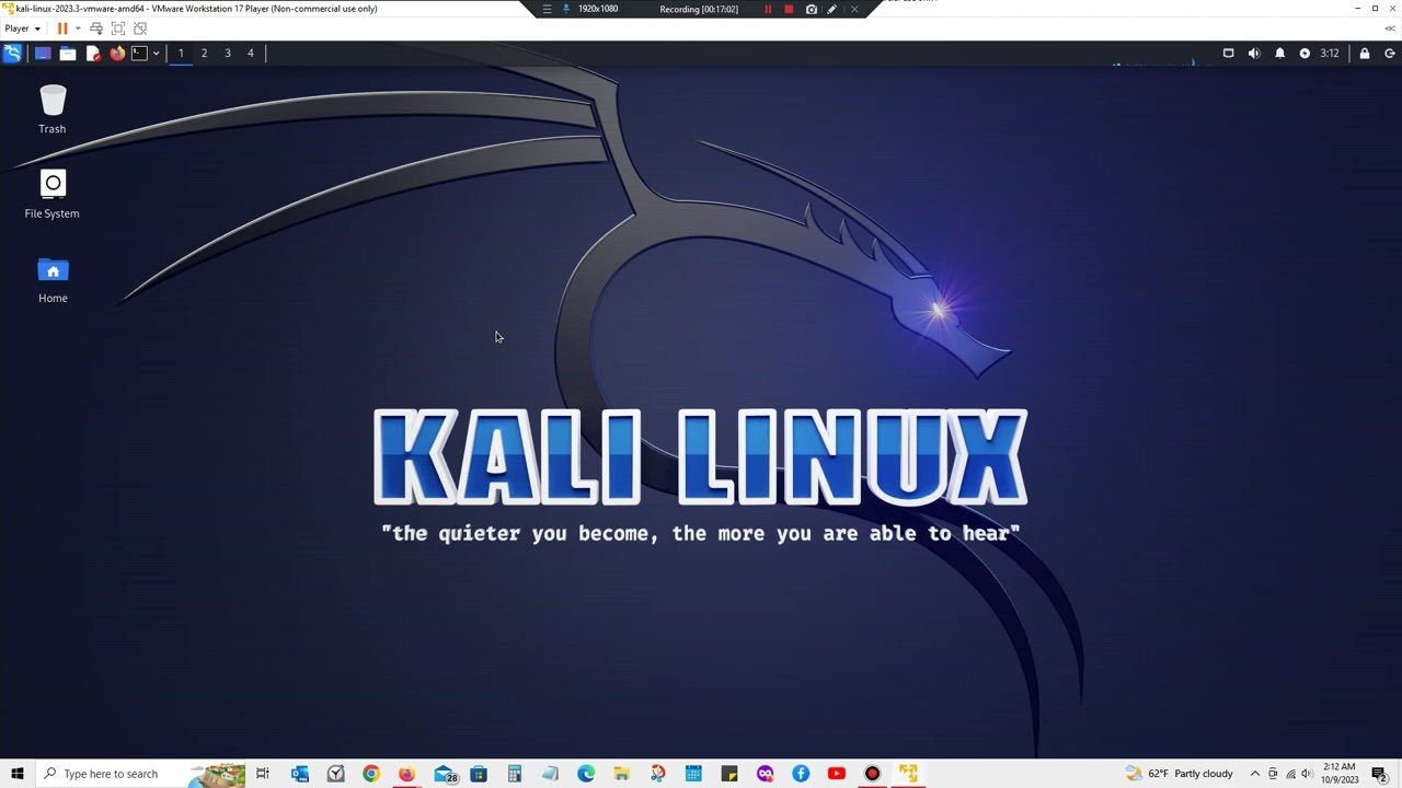 walkthrough installing VMware workstation , downloading kali iso file ...