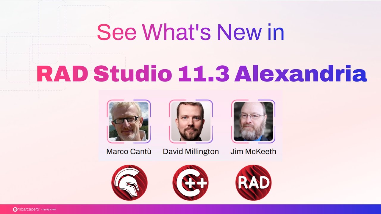 See What's New in RAD Studio 11.3 Alexandria - Webinar Replay - YouTube