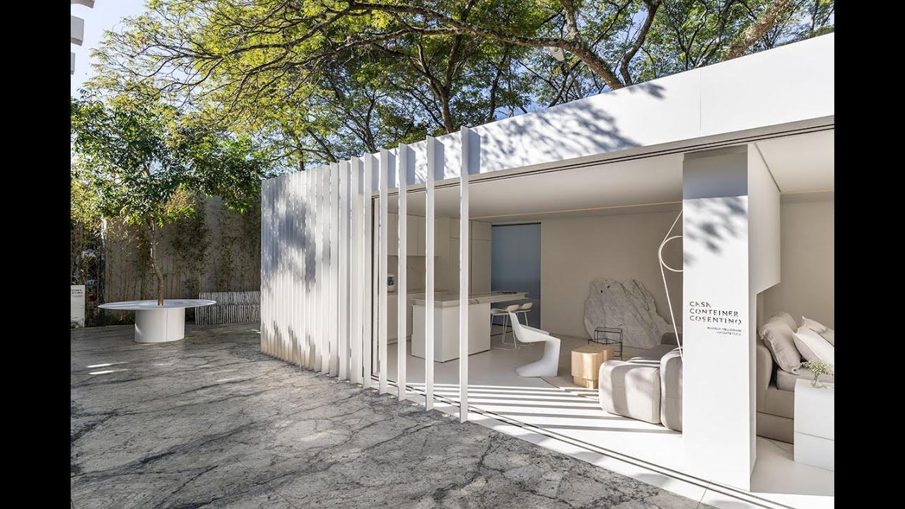 White Minimalist Shipping Container Home,Architecture Marilia ...