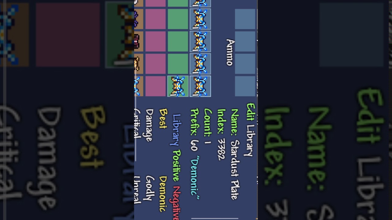 How To make an Terraria Hack Character| Terraria IOS And Mobile ...