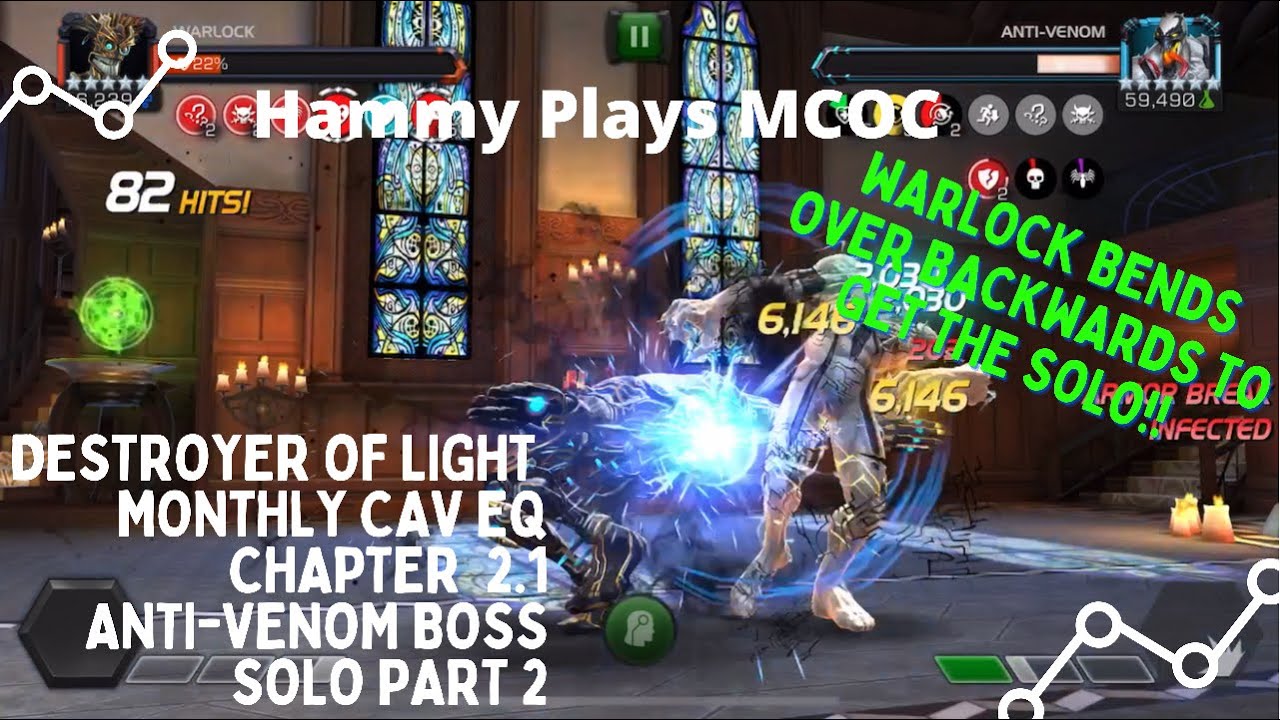 Anti-Venom Boss Solo | MCOC: Destroyer Of Light | Monthly Cavalier EQ ...