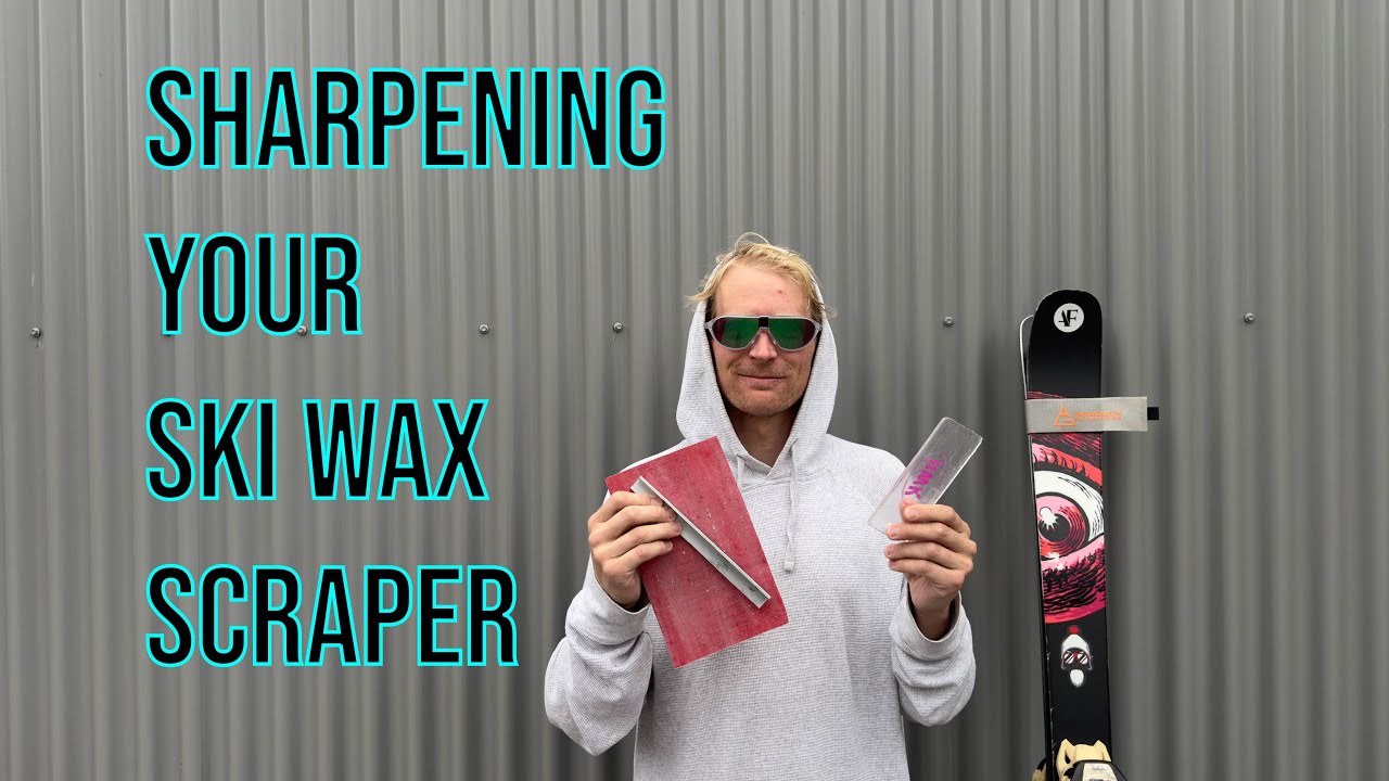 How to sharpen your ski wax scraper - YouTube