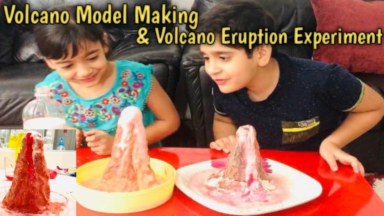 Volcano Model Making & Volcano Eruption Experiment - YouTube