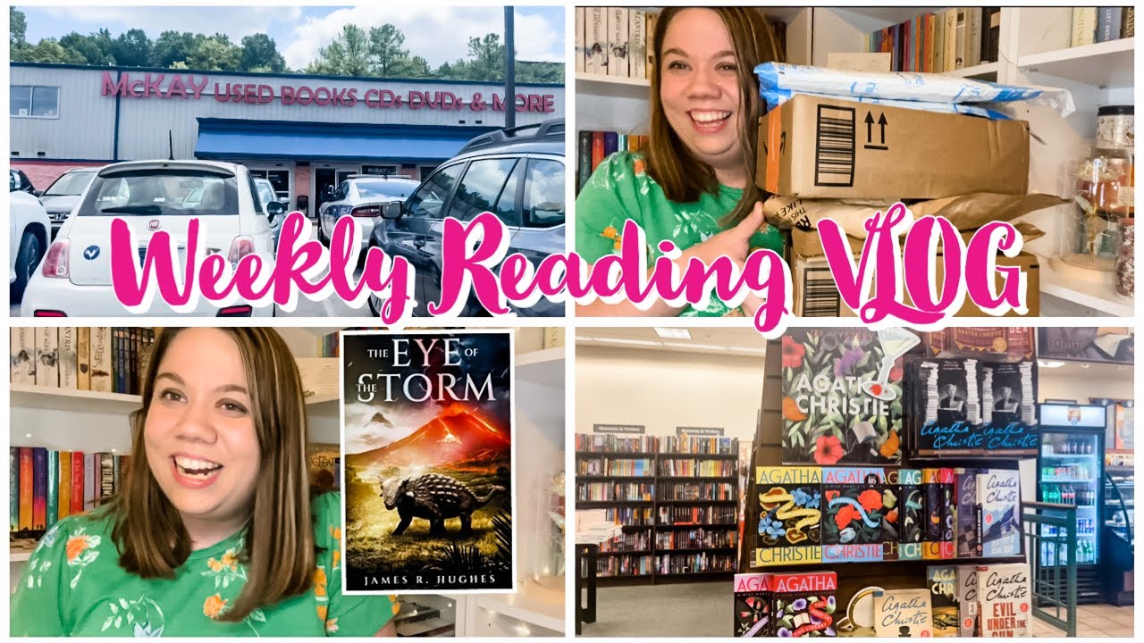 WEEKLY READING VLOG | BOOK SHOPPING, GIFTS & READING UPDATES - YouTube