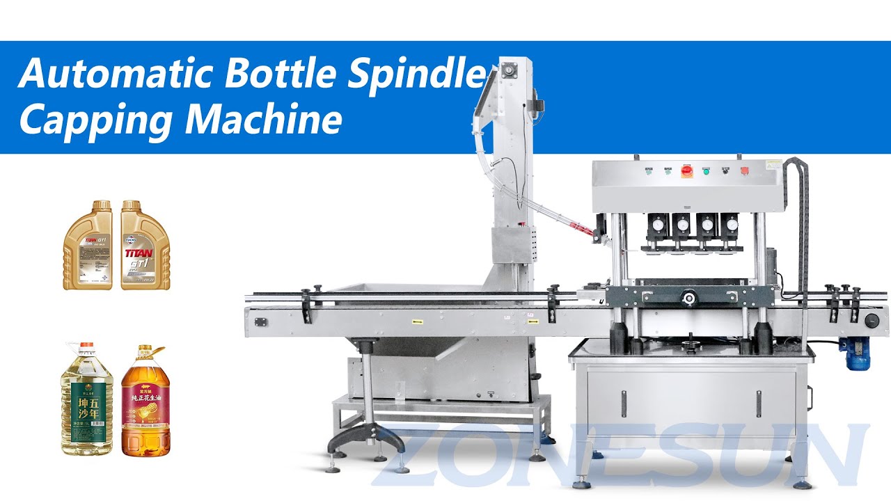 How To Use Inline Automatic Bottle Spindle Capping Equipment? - YouTube