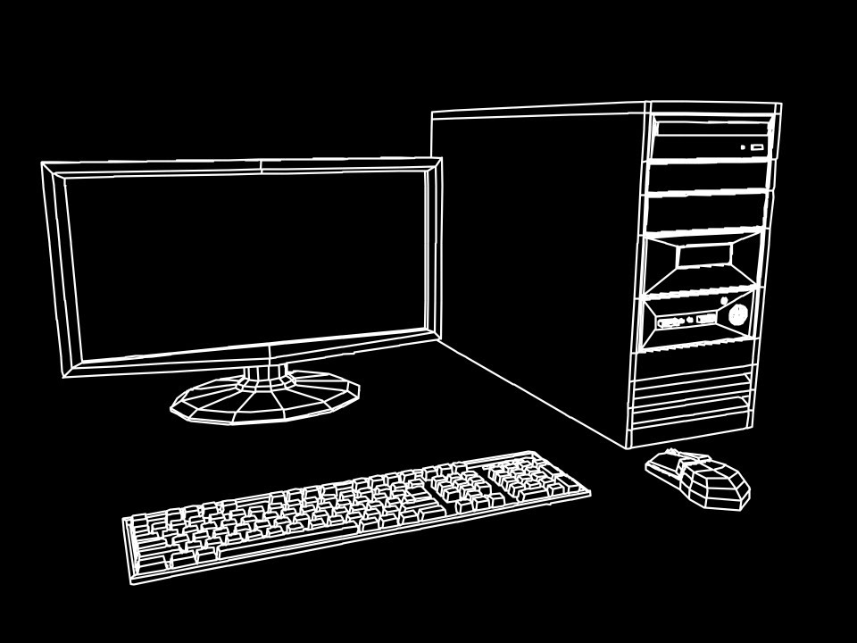 Speed Maya 3d modeling LCD Computer - YouTube