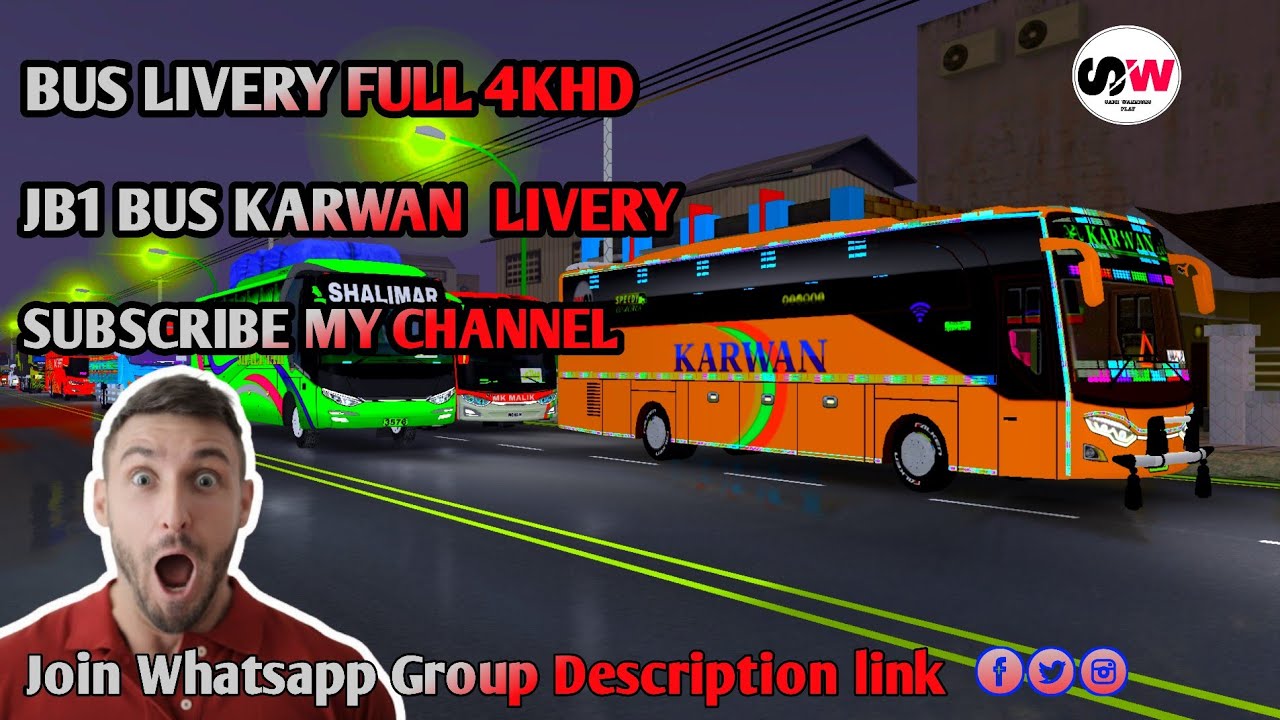 JB1 Full4K HD Livery Bus Simulator Indonesia Game Warriors Play - YouTube