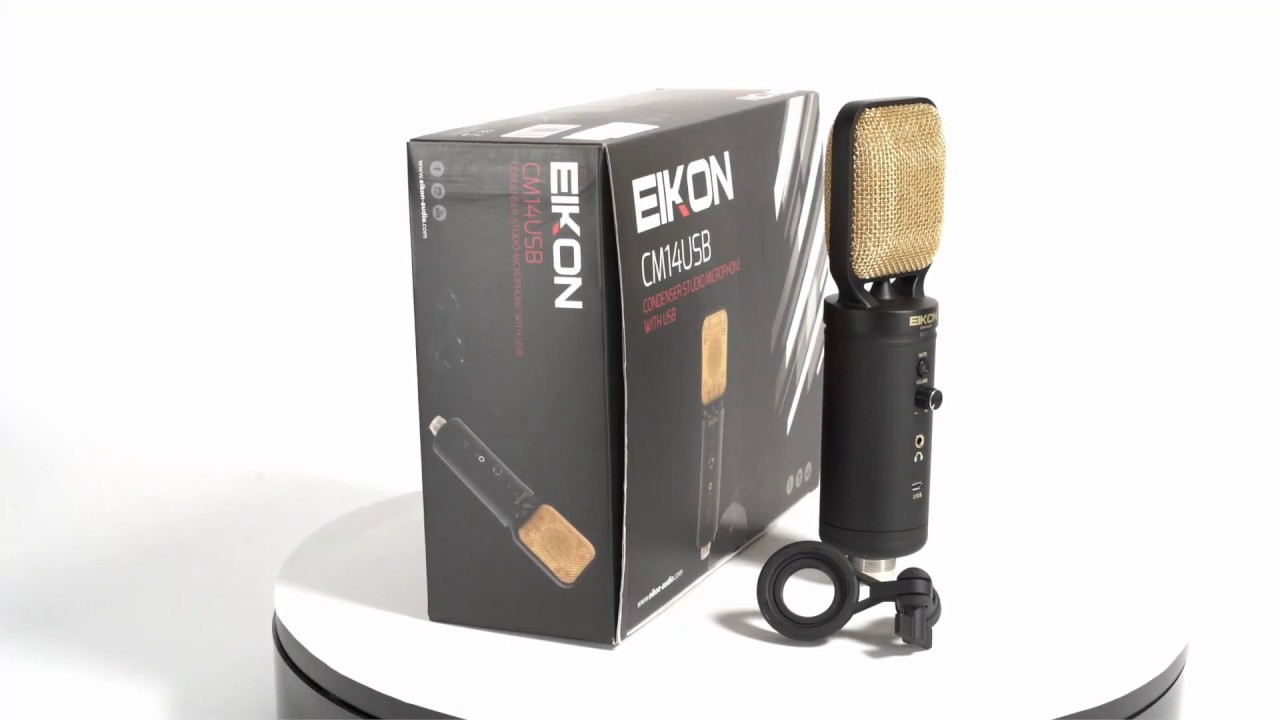 EIKON CM14USB - CONDENSER STUDIO MICROPHONE WITH USB INTERFACE - YouTube