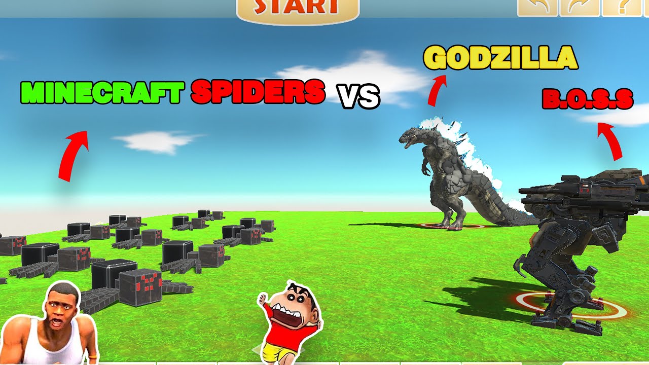 MINECRAFT SPIDERS VS B.O.S.S and GODZILLA in Animal Revolt Battle ...