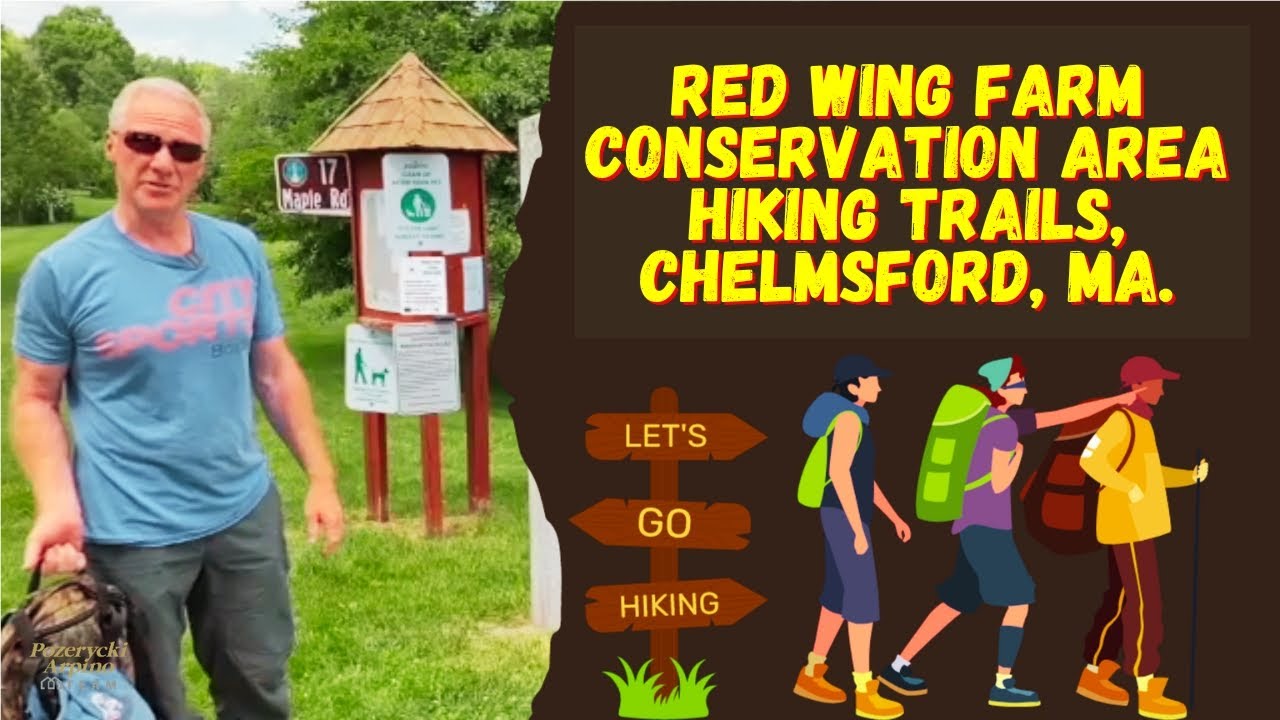 Red Wing Farm Conservation Area hiking trails, Chelmsford, MA. - YouTube