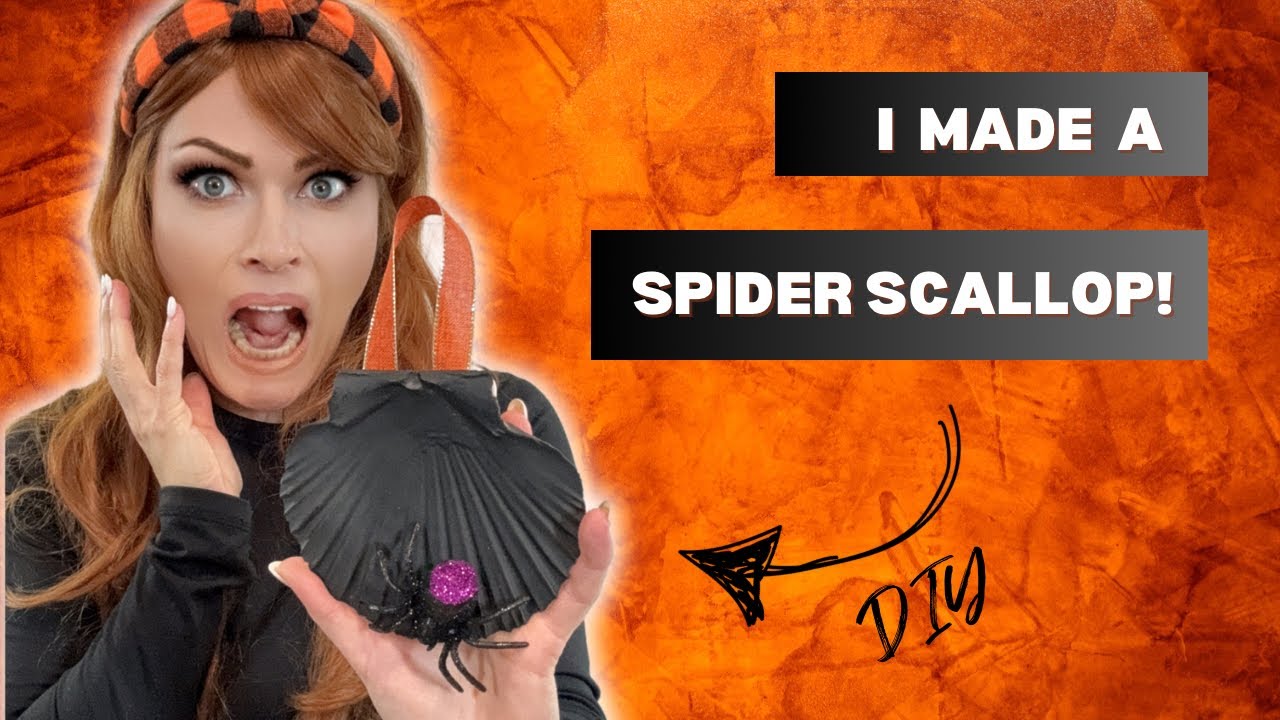 Florida Shelling DIY: Halloween Spider Scallop DIY Crafting Tutorial 🕷️ ...