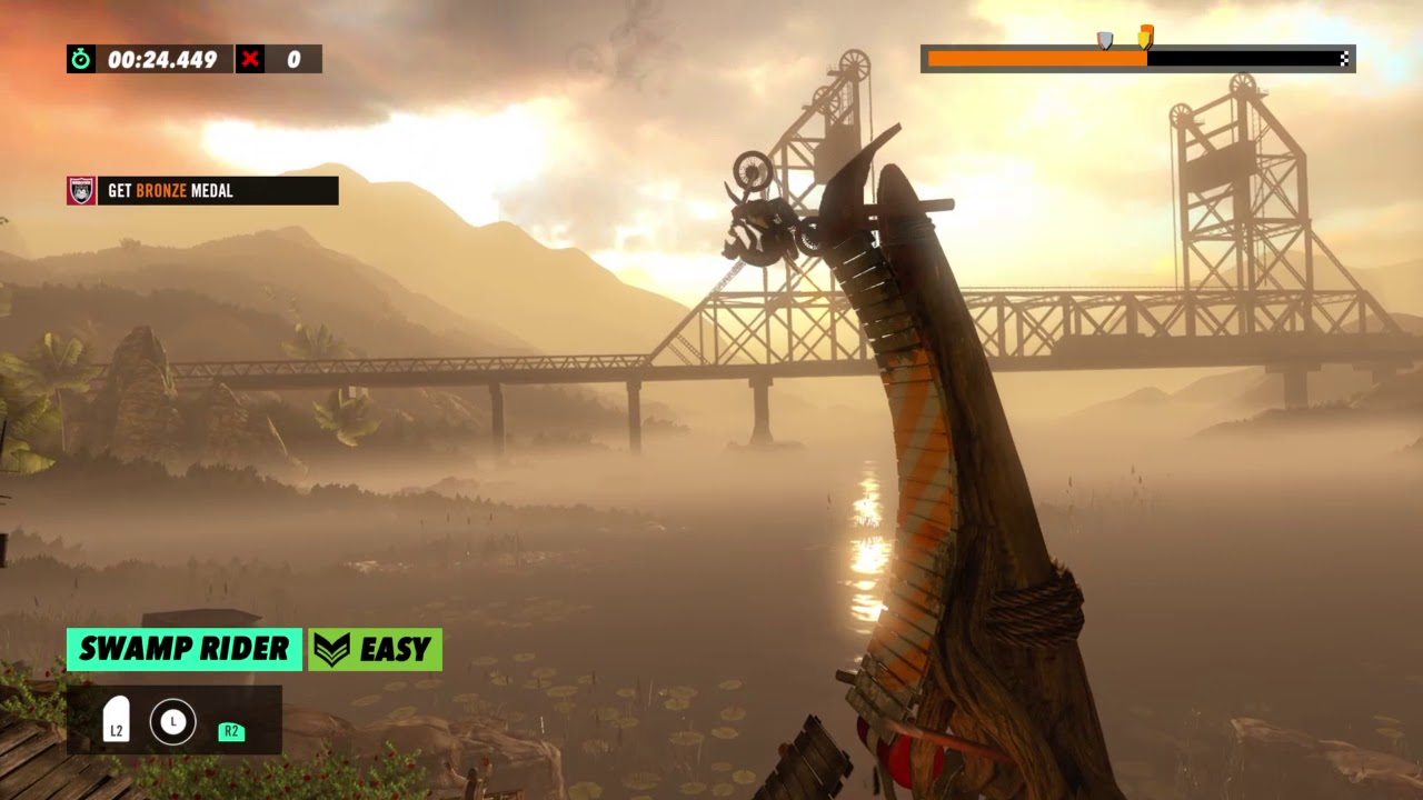 TRIALS RISING (PS4) - SWAMP RIDER (EASY) *NO FAULTS* - YouTube