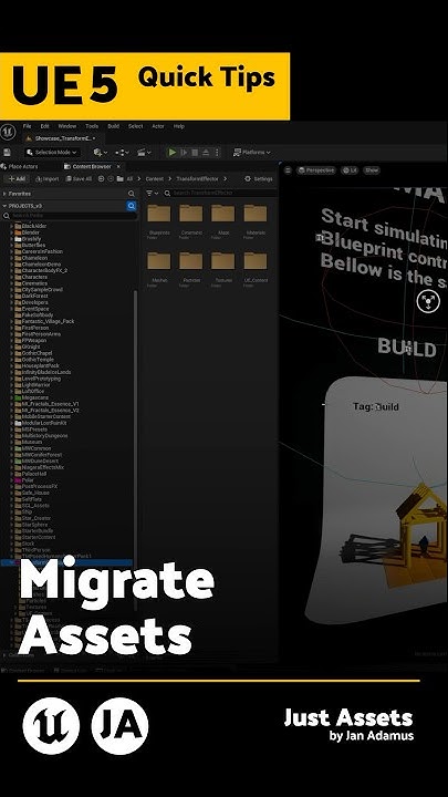 UE QuickTip - Migrate Assets to Another Project - YouTube