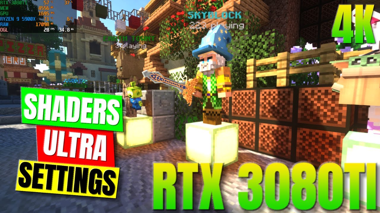 Minecraft 4K RTX 3080 Ti + Ryzen 9 5900X PC Gameplay - YouTube