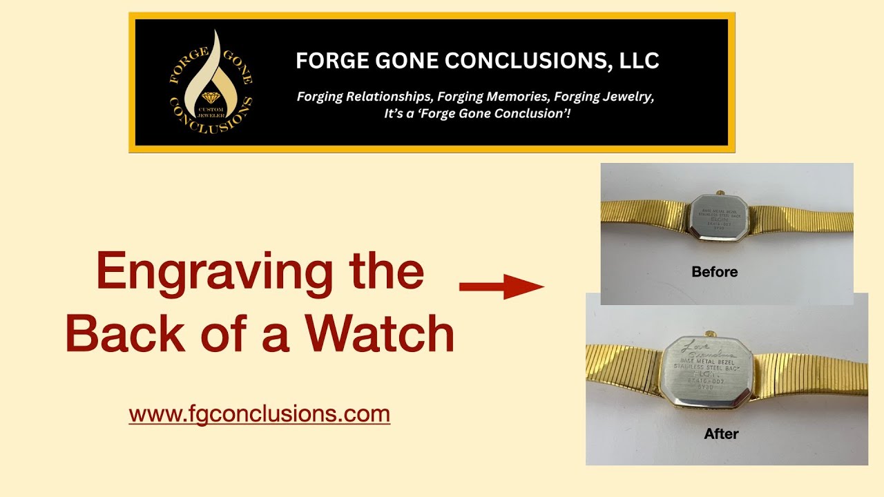Engraving a Watch Back - YouTube