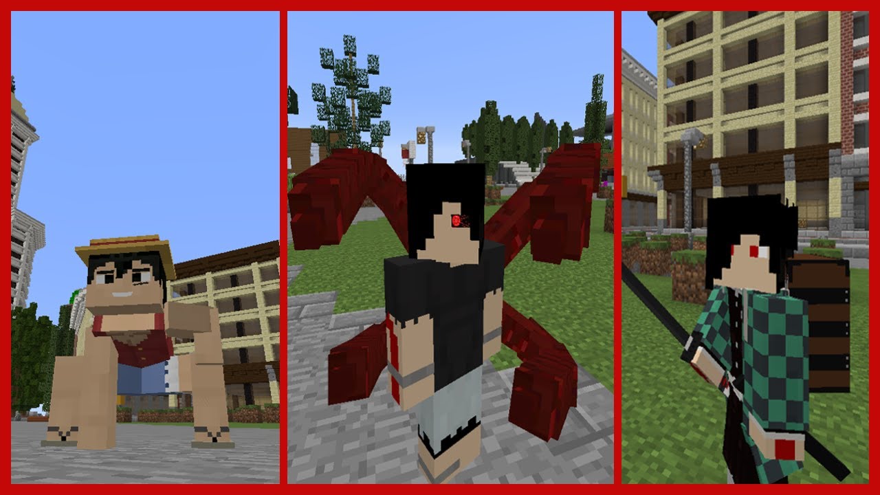 NEW ANIME PACK WITH INSANE OUTFITS! Minecraft Fisk's Superheroes Addons ...