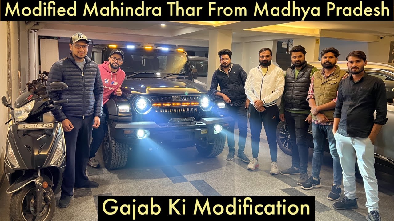 2023 Mahindra Thar Modification | Offroading Bumper | UFO Lights ...