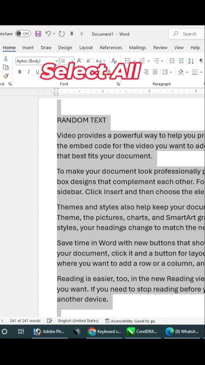 How to Automatically Generate Random Text in Word - YouTube