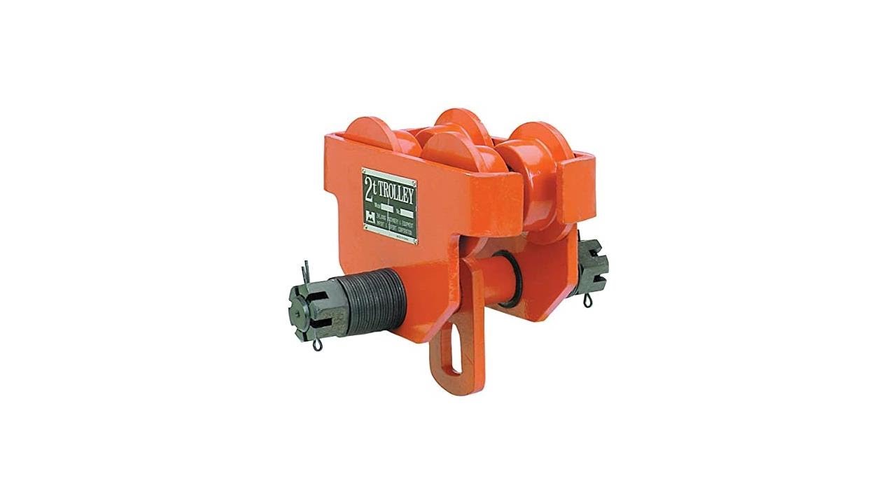 2 Ton Push Beam Trolley Adjustable for I-beam flange width: 4" to 8 ...