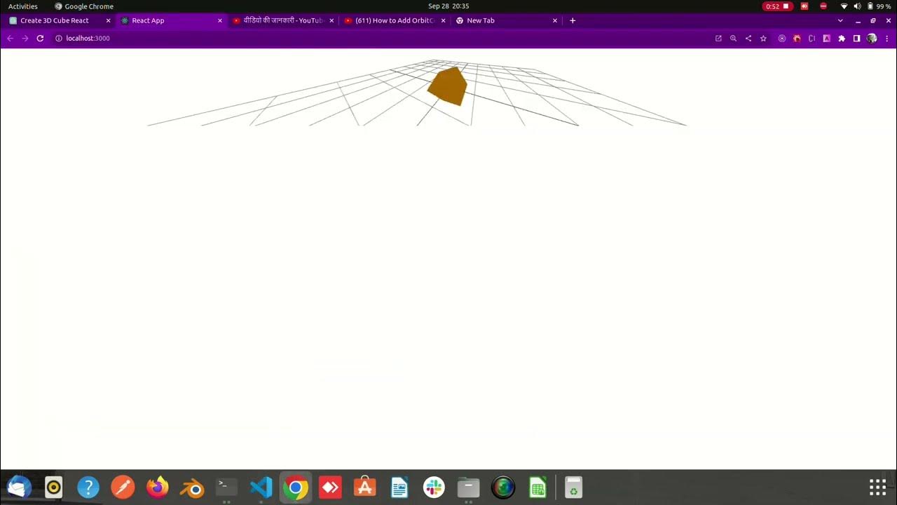 how to add grid auxiliary plane or gridHelper in threejs #react3fiber #paradisehope #threejs ...