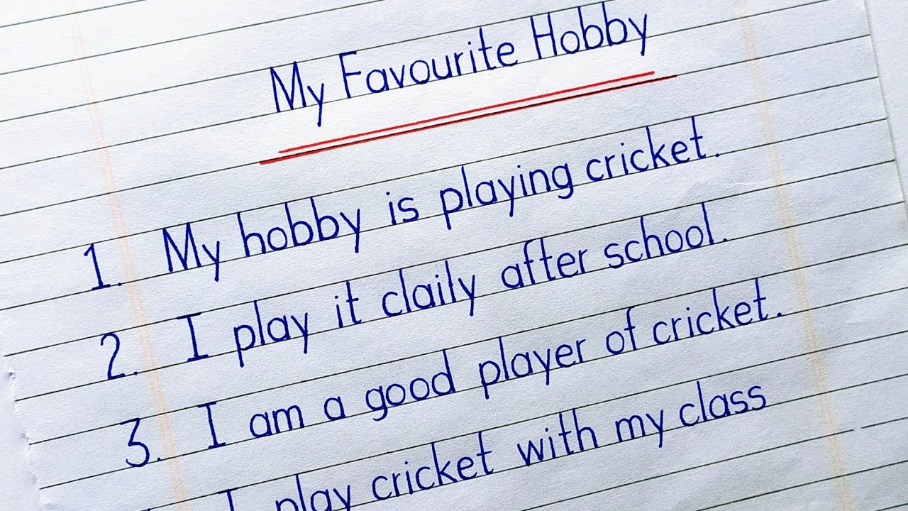 10 Lines on My Favourite Hobby | Essay on my Hobby in English | about ...