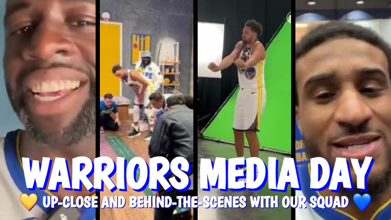 Media Day: Steph Curry speed-putts ⛳️ CP3 self-portrait “kinda looks ...