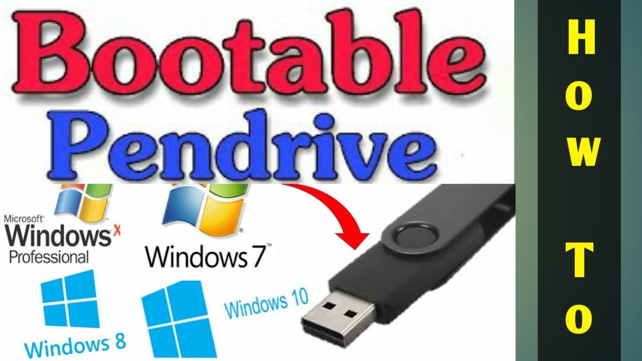 how to make bootable pendrive for windows 10 bootable pendrive - YouTube