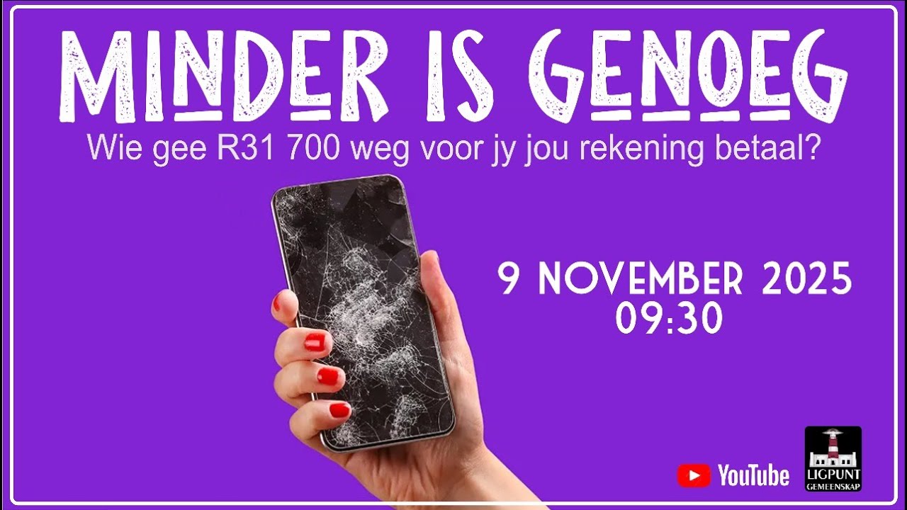 Minder is Genoeg | Ps. ZD Buchling | Ligpunt Gemeenskap - YouTube