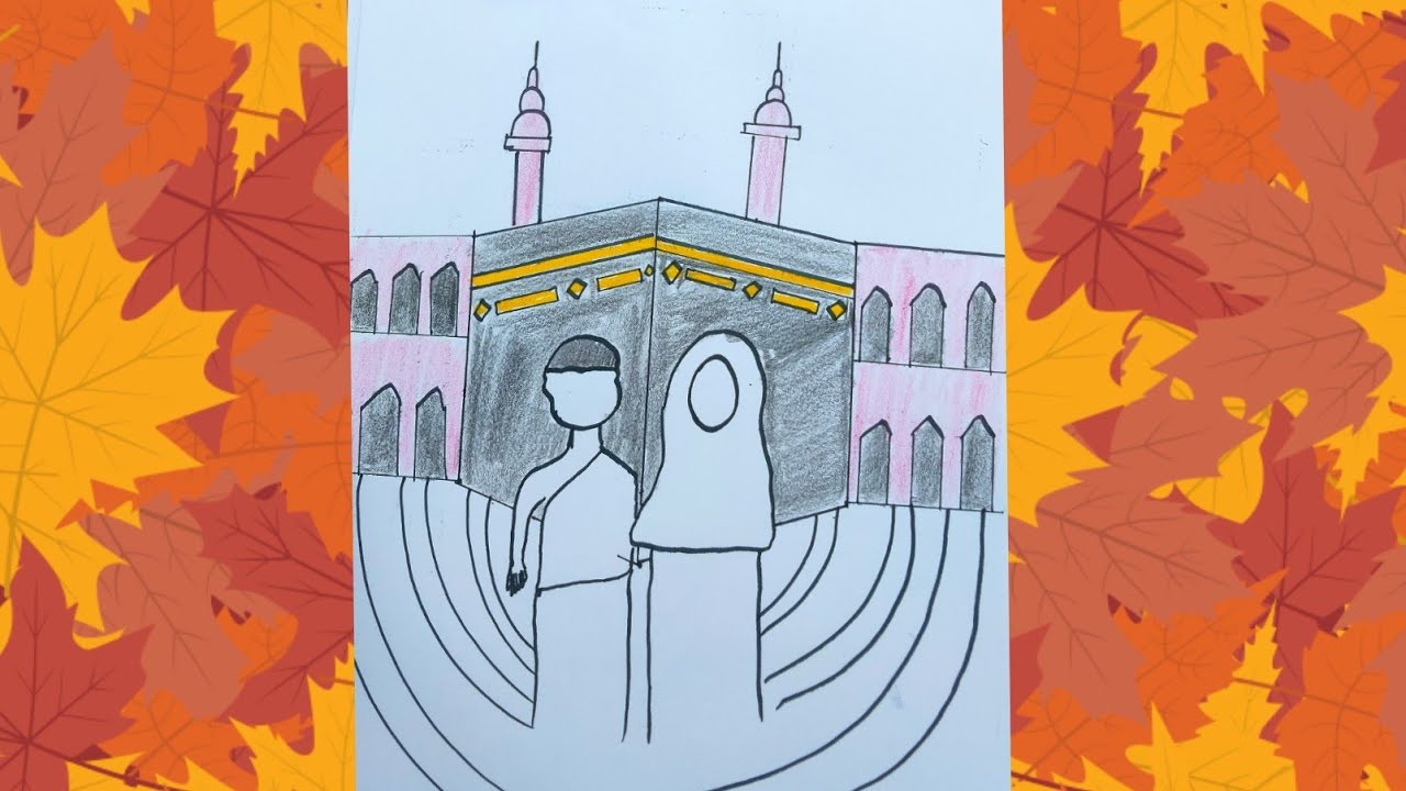 how to draw kabba with couple ,pencil Art, easy drawing,drawing videos ...