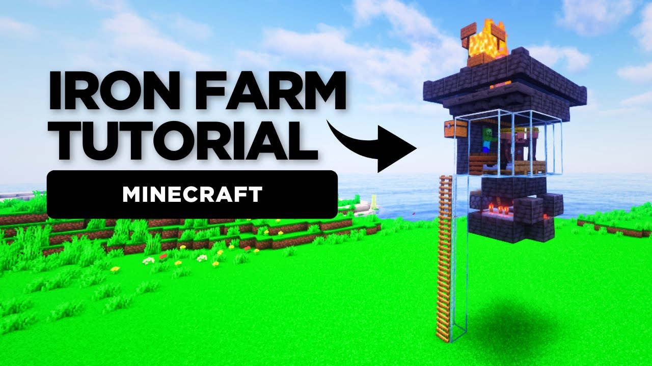 Minecraft 1.21 Easy Starter IRON Farm Tutorial - YouTube