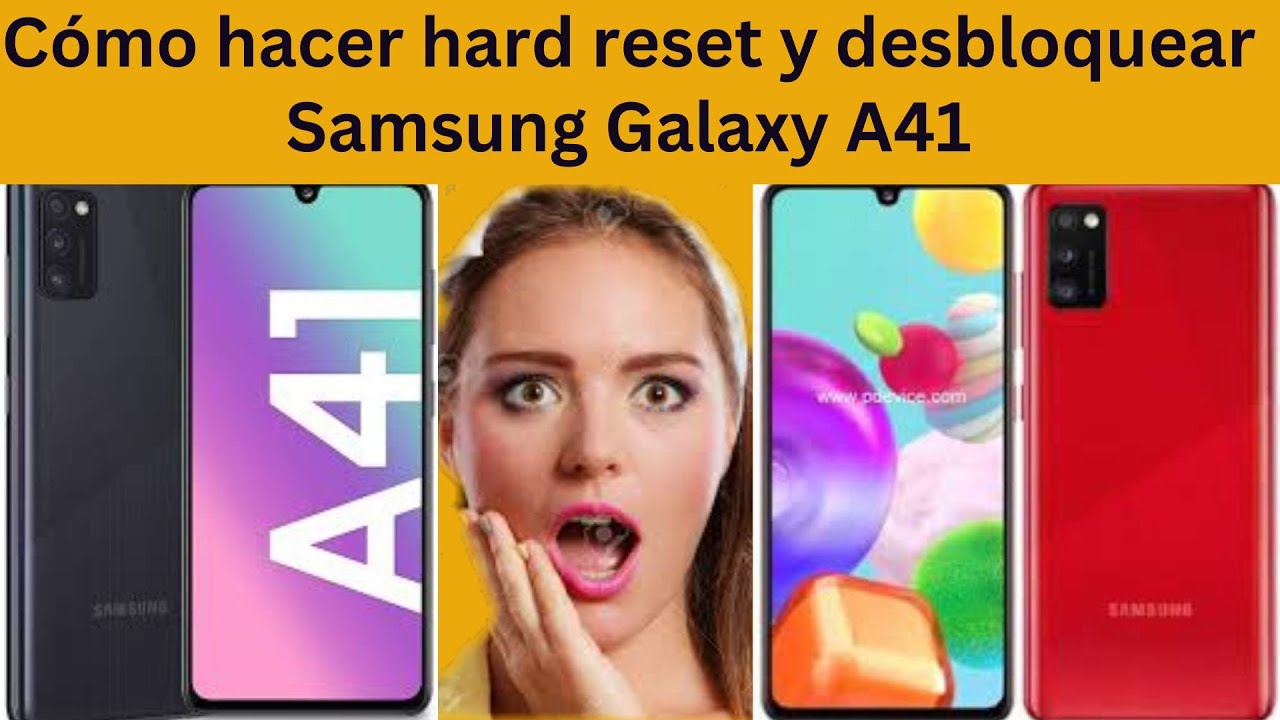 Cómo restablecer de fábrica y desbloquear Samsung Galaxy A41 - YouTube