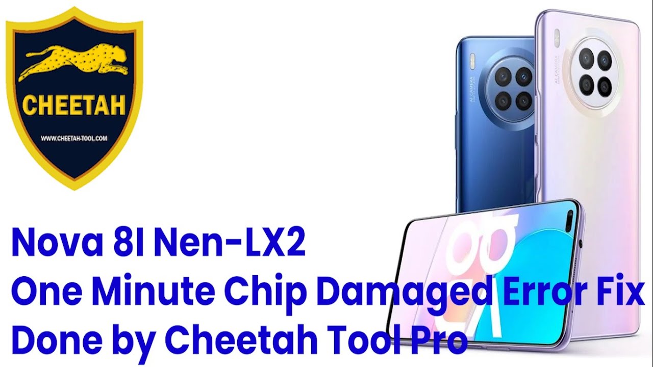 Nova 8I Nen LX2 One Minute Chip Damaged Error Fix Done by Cheetah Tool Pro - YouTube
