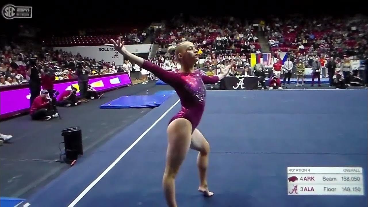 Alabama Gymnast Chloe Lacoursiere On Floor Vs Arkansas Youtube