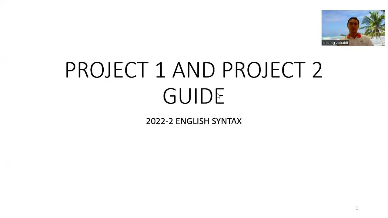 2022-2 - English Syntax Project 1 Guideline - YouTube