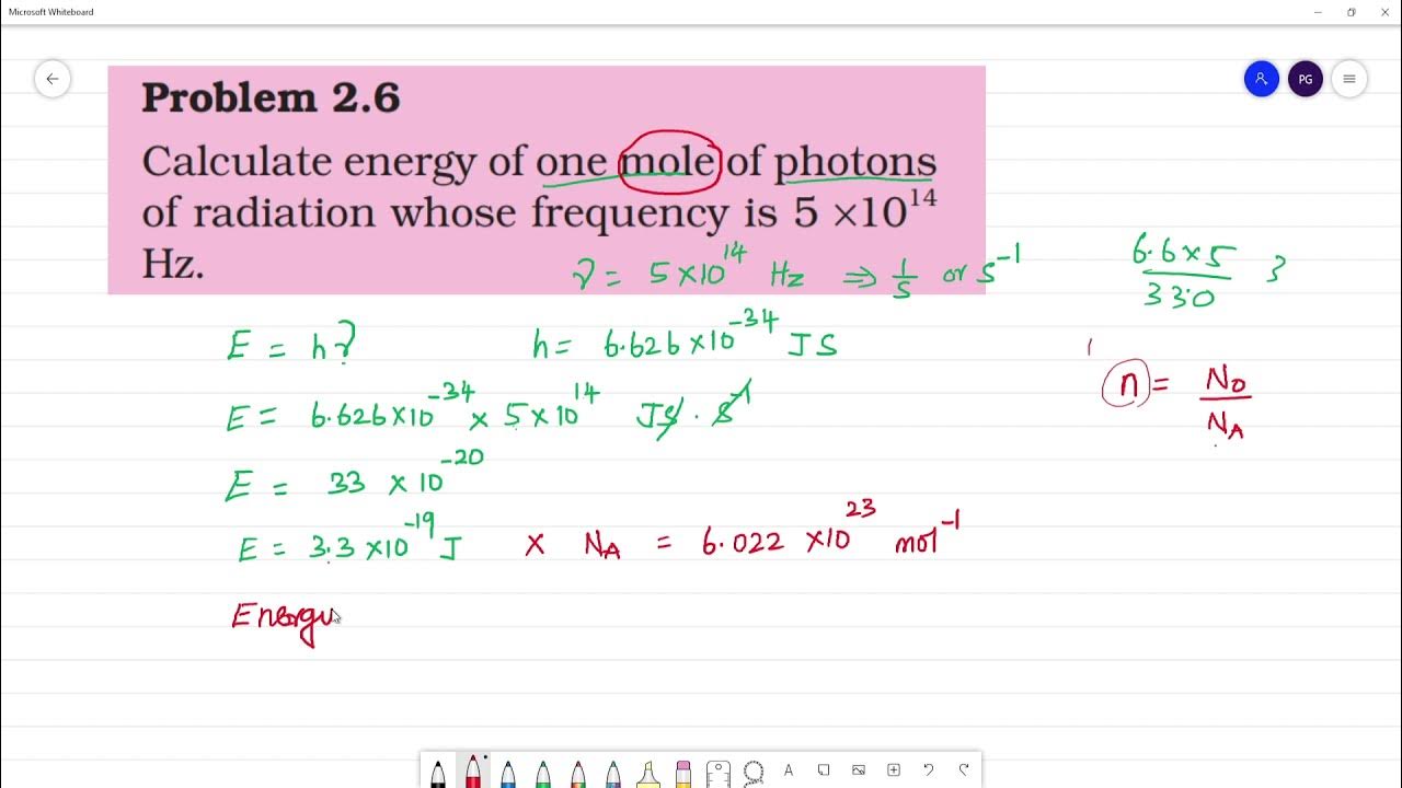 Calculate Energy Of One Mole Of Photons Of Radiation Whose Frequency Is calculate-energy-of-one-mole-of-photons-of-radiation-whose-frequency-is