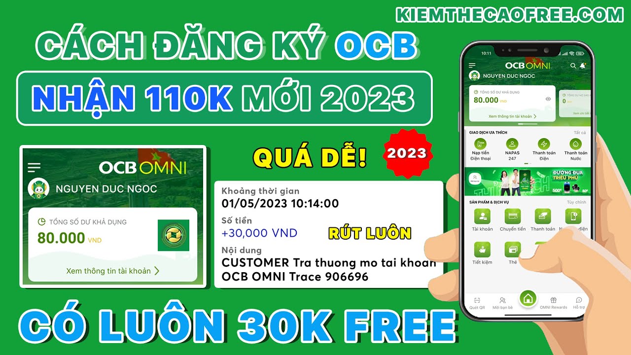 Cách Đăng Ký OCB OMNI Nhận 110K Miễn Phí - Mở Tài Khoản App Ngân Hàng ...