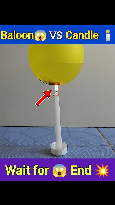 गजब 🤯 का science experiment 😱 || baloon VS candle 🔥 || #shorts #experiment #science - YouTube