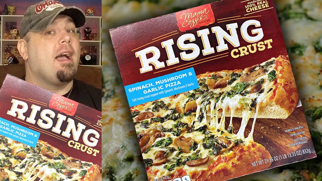 Mama Cozzis - Rising Crust Spinach Mushroom & Garlic Pizza Review - YouTube