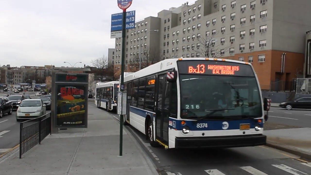 Brand New MTA New York City Bus Novabus LFS's 8374 and 8382 on the Bx13 ...