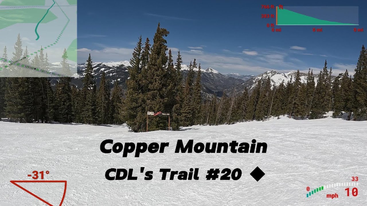 Copper Mountain | CDL's Trail #20 | Expert rated trail(with steepness ...