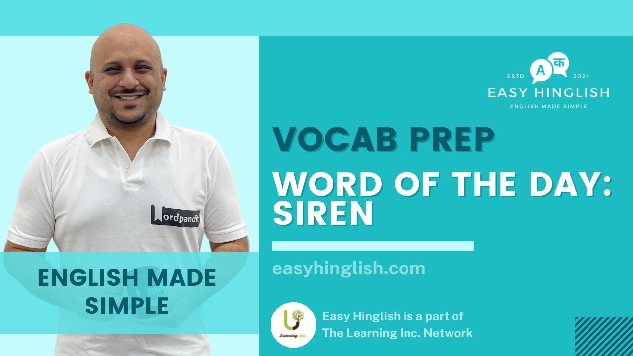 Siren: Vocab Word Of The Day | Easy Hinglish: English Seekho Hindi Mein | Hinglish To English ...