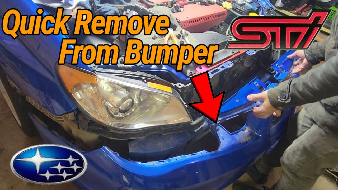 DIY How to Remove Bumper. 2005-07 Subaru Hawkeye Impreza Sti - YouTube