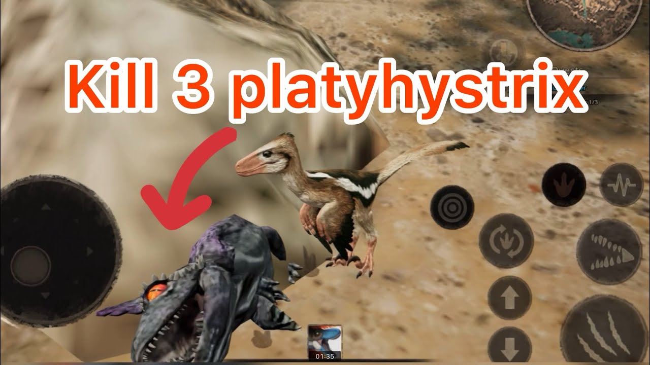 Hunt Critter| kill 3 platyhystrix | path of titans | - YouTube