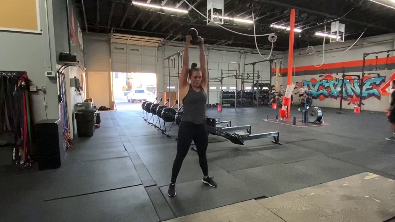 Kettlebell Power Clean and Press - YouTube