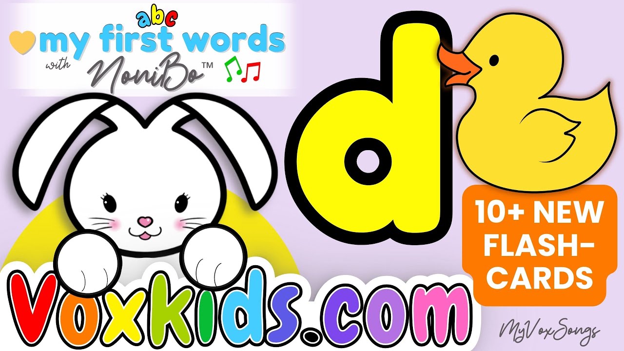 ⭐ Learn Letter Dd 🐶 | “Duh” Sound | ABC Song + First Words (Parts 1–3 ...