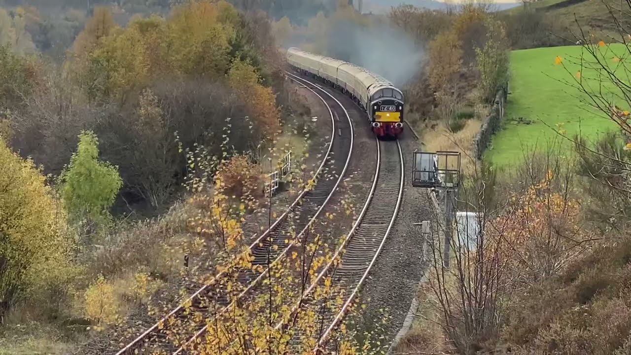 40145 and 57010 Erupt through the Pennines on 1Z40 with tones - YouTube
